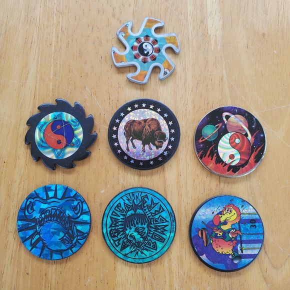 Toys | Vintage Pogs Slammers Lot 5 Metal And 2 Plastic | Poshmark